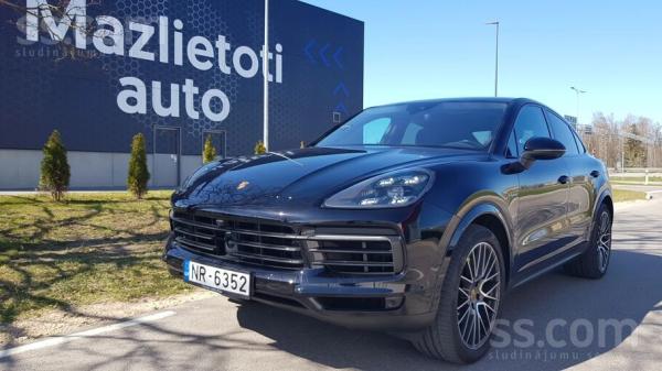 Black Porsche Cayenne 2021 in Riga, with an engine capacity of 3.00 L and mileage of 69 thousand km for 60000 €, photo 1 on AUTOMOTO.COM.LV