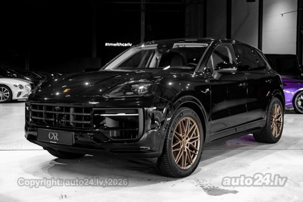 Melns Porsche Cayenne 2025 Rīga, ar dzinēja tilpumu 3.00 L un nobraukumu 17 tūkst. km par 94138 €, foto 1 vietnē AUTOMOTO.COM.LV
