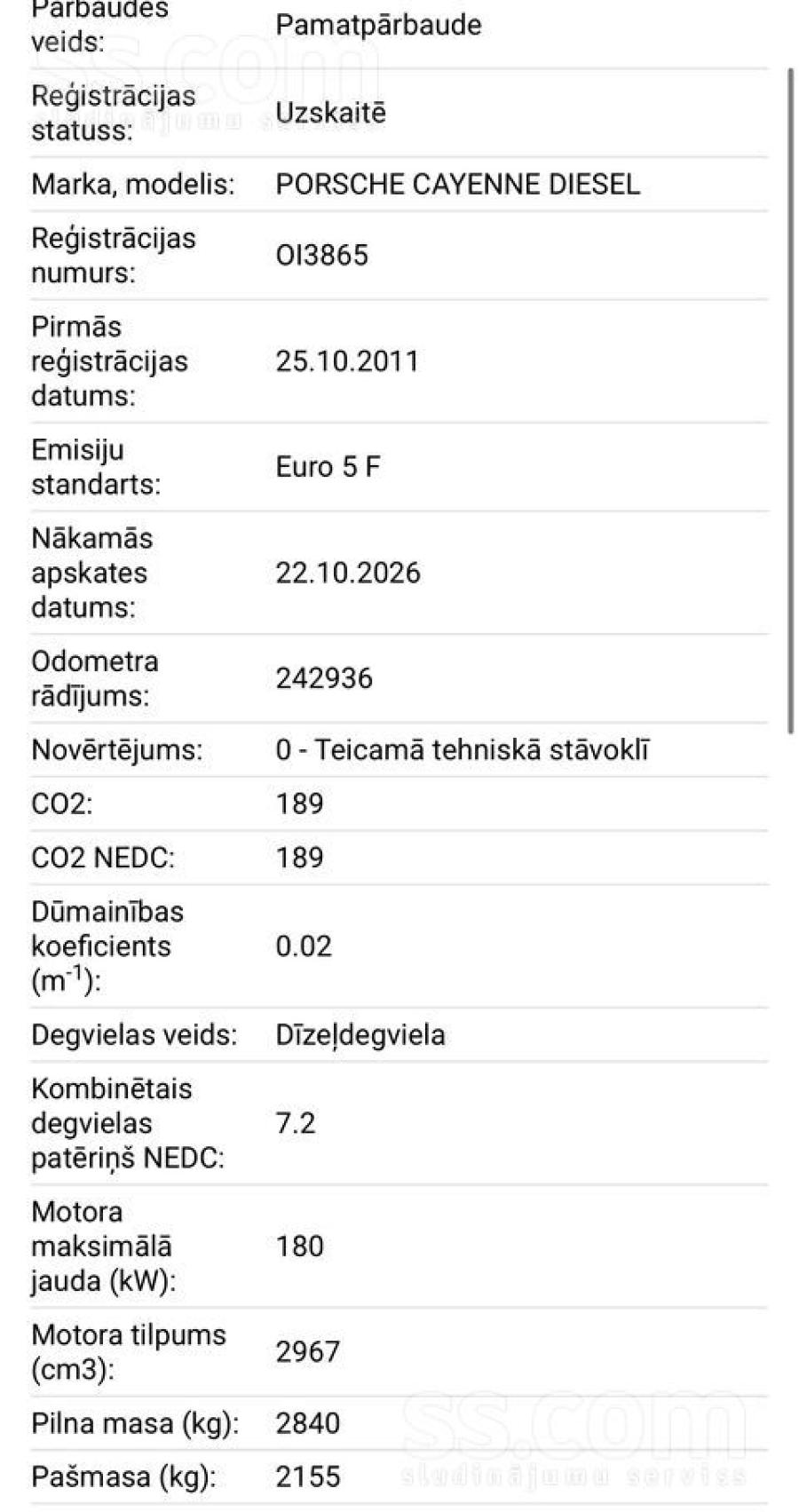 Brūns Porsche Cayenne 2011 Rīga, ar dzinēja tilpumu 3.00 L un nobraukumu 249 tūkst. km par 16450 €, foto 15 vietnē AUTOMOTO.COM.LV