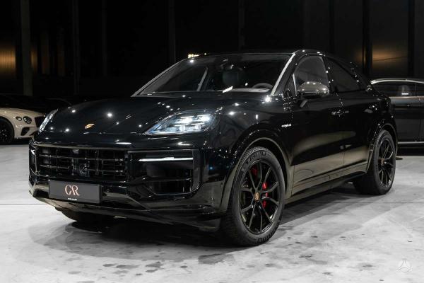 Black Porsche Cayenne Coupe 2025 in Riga, with an engine capacity of 0.00 L and mileage of 10 thousand km for 139900 €, photo 1 on AUTOMOTO.COM.LV