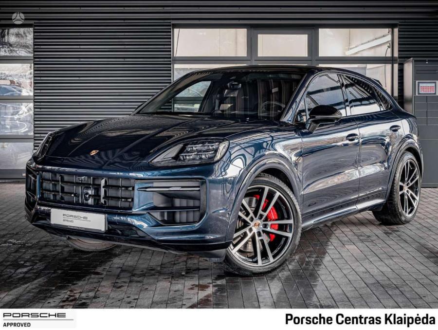 Blue Porsche Cayenne Coupe 2025 in Klaipeda, with an engine capacity of 0.40 L and mileage of 8 thousand km for 141911 €, photo 1 on AUTOMOTO.COM.LV