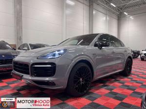 Grey Porsche Cayenne Coupe 2020 in Vilnius, with an engine capacity of 3.00 L and mileage of 70 thousand km for 59990 €, photo  on AUTOMOTO.COM.LV