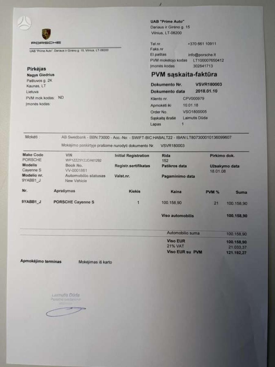 Порше Каен 2018 в Каунас, объемом двигателя 2.89 л и пробегом 175 тыс. км за 42900 €, фото 36 на AUTOMOTO.COM.LV