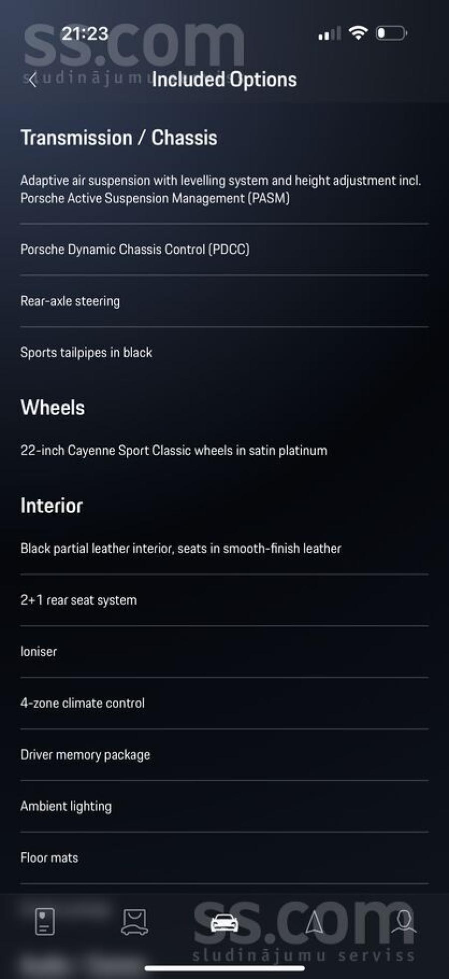 Pelēks Porsche Cayenne 2019 Rīga, ar dzinēja tilpumu 3.00 L un nobraukumu 0 tūkst. km par 55000 €, foto 20 vietnē AUTOMOTO.COM.LV