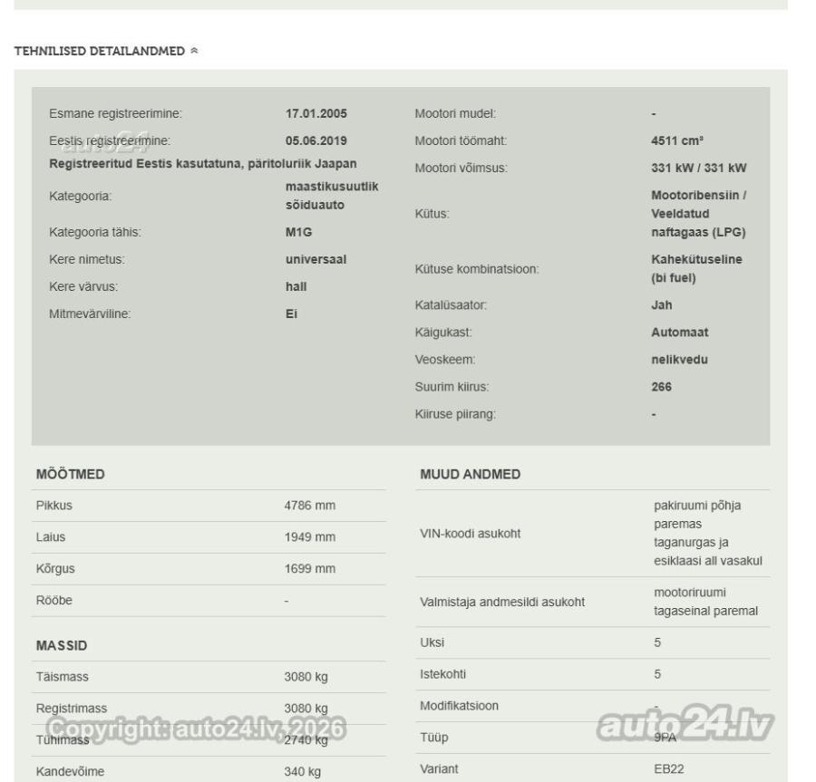 Pelēks Porsche Cayenne 2005 Tallina, ar dzinēja tilpumu 4.50 L un nobraukumu 245 tūkst. km par 5700 €, foto 27 vietnē AUTOMOTO.COM.LV
