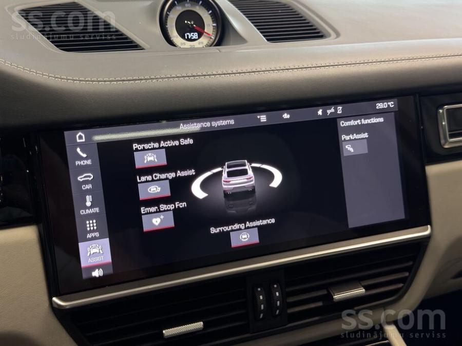 Grey Porsche Cayenne 2021 in Riga, with an engine capacity of 2.90 L and mileage of 83 thousand km for 69990 €, photo 19 on AUTOMOTO.COM.LV