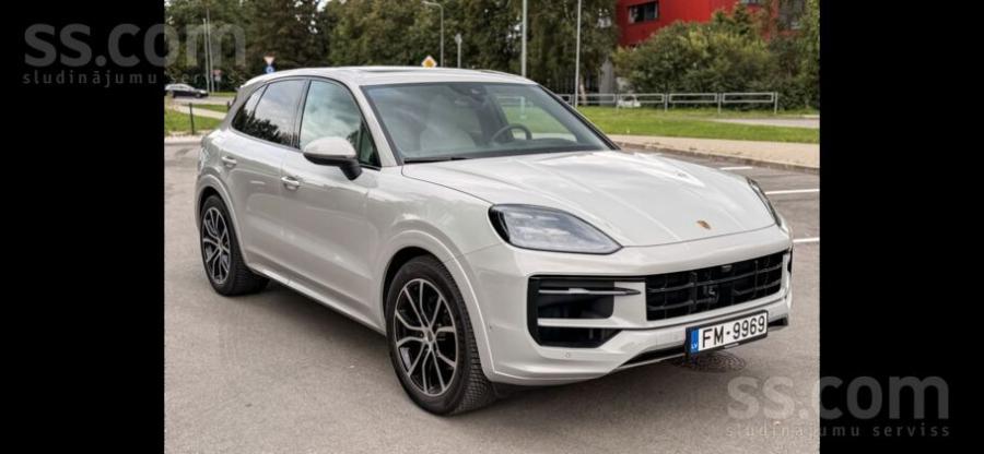 Grey Porsche Cayenne 2025 in Riga, with an engine capacity of 3.00 L and mileage of 18 thousand km for 90700 €, photo 1 on AUTOMOTO.COM.LV