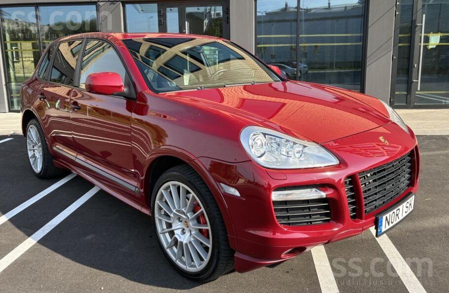 Red Porsche Cayenne 2008 in Riga, with an engine capacity of 4.80 L and mileage of 245 thousand km for 19900 €, photo 1 on AUTOMOTO.COM.LV