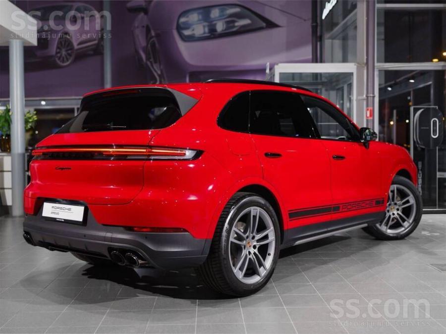 Red Porsche Cayenne 2025 in Riga, with an engine capacity of 3.00 L and mileage of 36 thousand km for 90700 €, photo 4 on AUTOMOTO.COM.LV