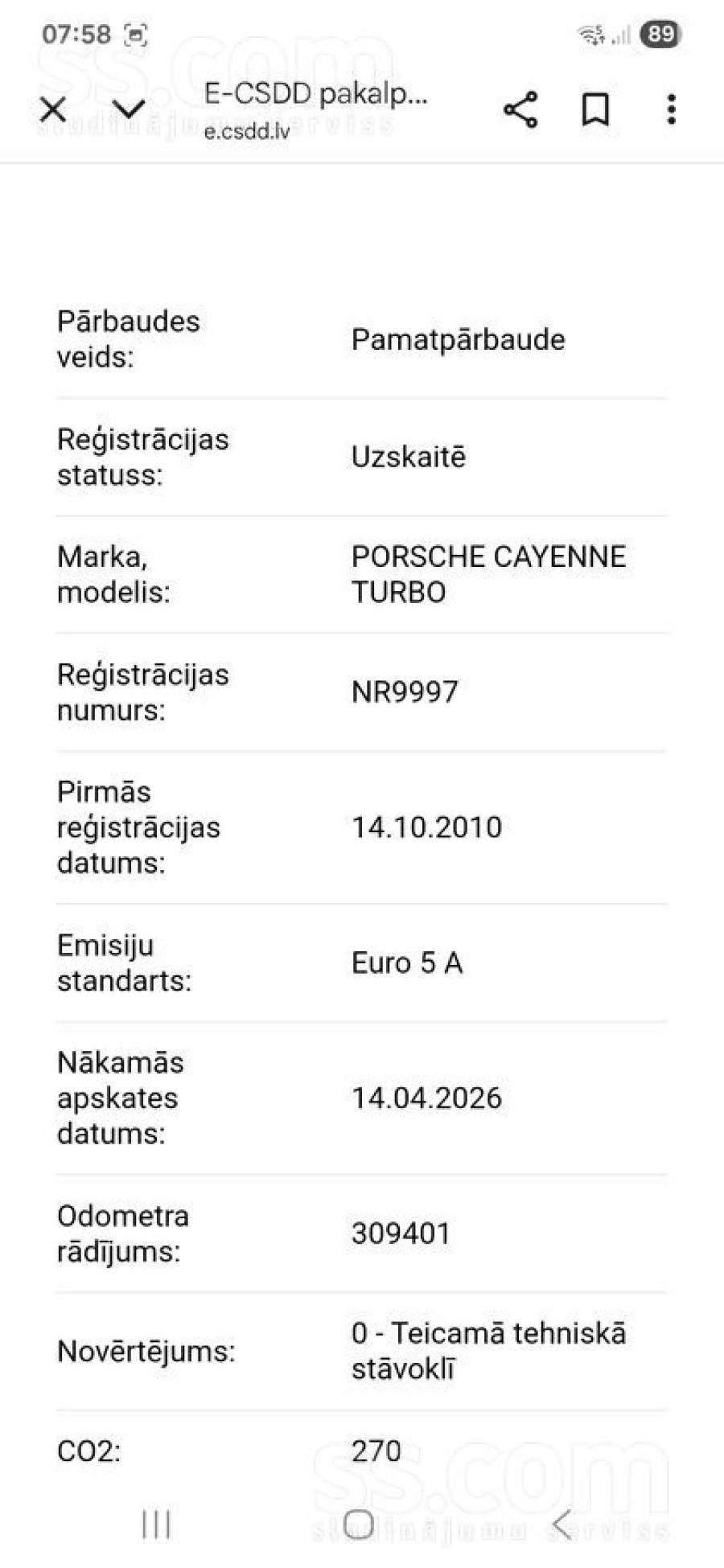 Violets Porsche Cayenne 2010 Rīga, ar dzinēja tilpumu 4.80 L un nobraukumu 309 tūkst. km par 16500 €, foto 17 vietnē AUTOMOTO.COM.LV