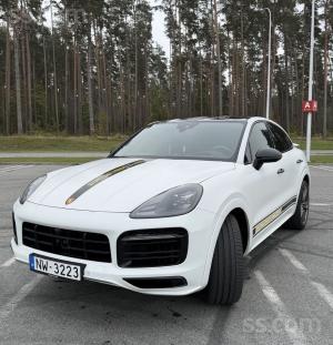 White Porsche Cayenne 2023 in Riga, with an engine capacity of 3.00 L and mileage of 45 thousand km for 83500 €, photo  on AUTOMOTO.COM.LV