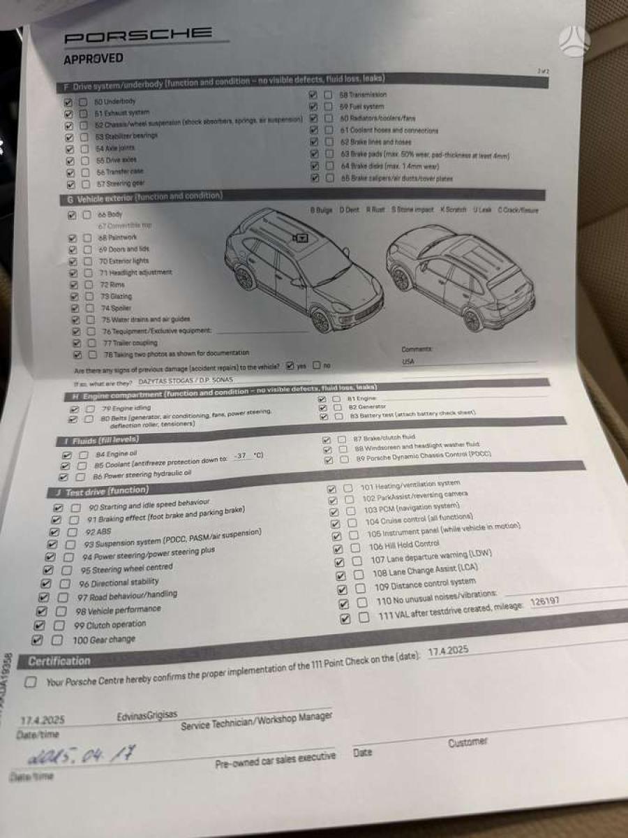 Balts Porsche Cayenne 2019 Klaipėda, ar dzinēja tilpumu 3.00 L un nobraukumu 140 tūkst. km par 35090 €, foto 25 vietnē AUTOMOTO.COM.LV