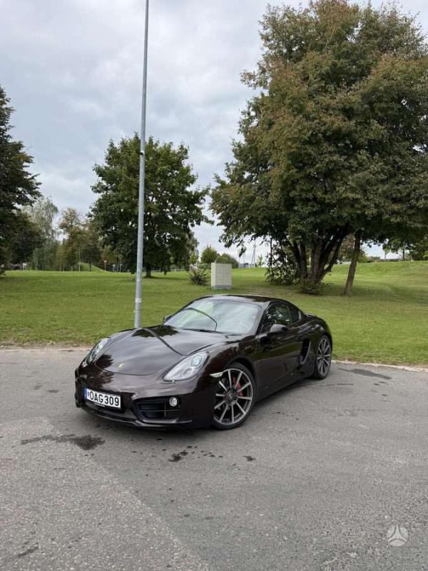 Brown Porsche Cayman 2014 in Vilnius, with an engine capacity of 3.44 L and mileage of 96 thousand km for 42000 €, photo 1 on AUTOMOTO.COM.LV