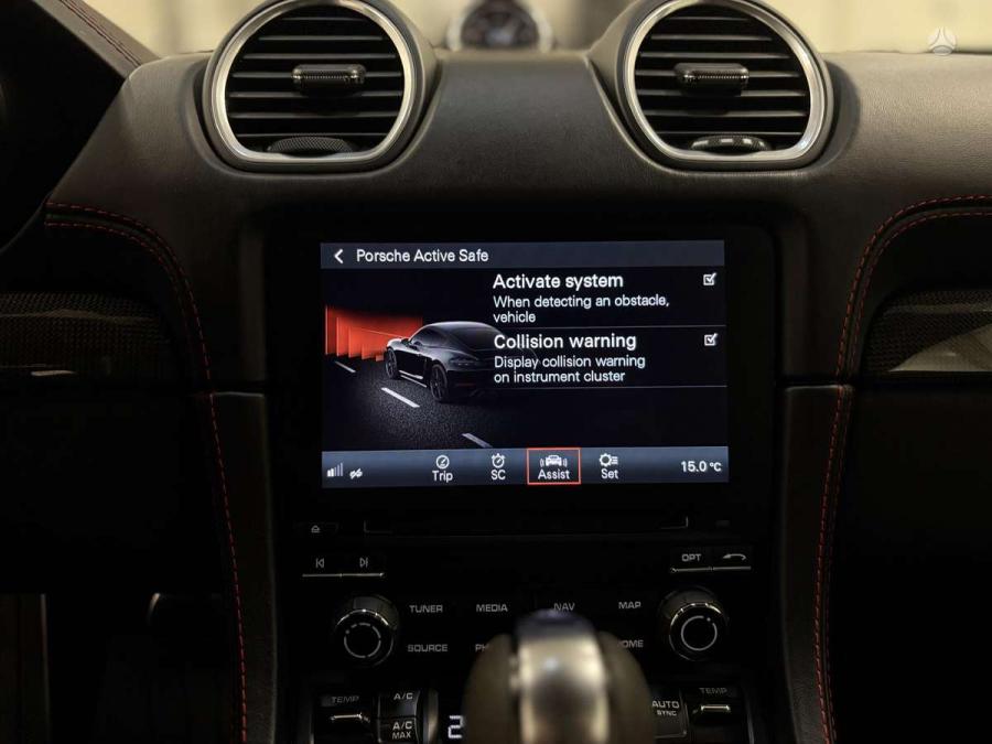 Red Porsche Cayman 2021 in Vilnius, with an engine capacity of 4.00 L and mileage of 83 thousand km for 70000 €, photo 29 on AUTOMOTO.COM.LV