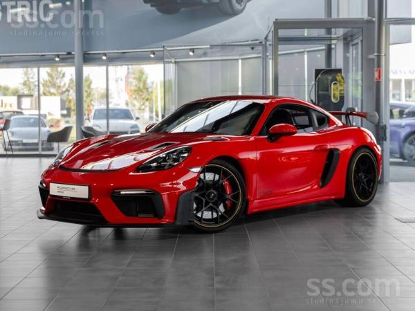 Red Porsche Cayman 2026 in Riga, with an engine capacity of 4.00 L and mileage of 4 thousand km for 147000 €, photo 1 on AUTOMOTO.COM.LV