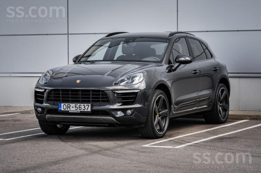 Black Porsche Macan 2016 in Riga, with an engine capacity of 2.00 L and mileage of 118 thousand km for 24500 €, photo 1 on AUTOMOTO.COM.LV
