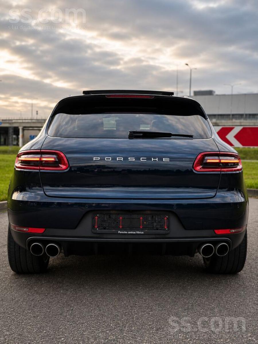 Blue Porsche Macan 2015 in Vilnius, with an engine capacity of 3.00 L and mileage of 237 thousand km for 19500 €, photo 8 on AUTOMOTO.COM.LV