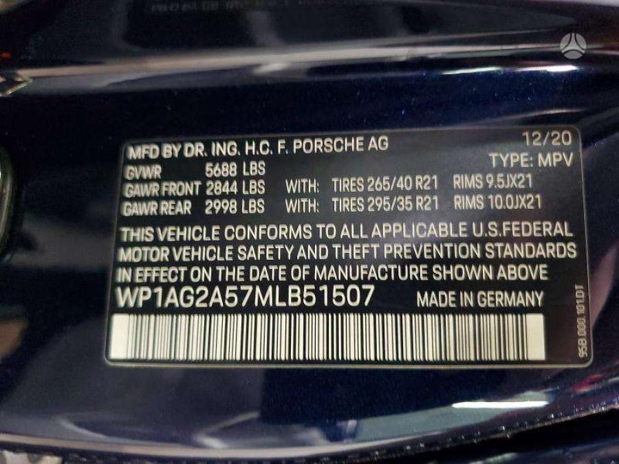 Zils Porsche Macan 2021 Klaipėda, ar dzinēja tilpumu 2.89 L un nobraukumu 166 tūkst. km par 31000 €, foto 13 vietnē AUTOMOTO.COM.LV