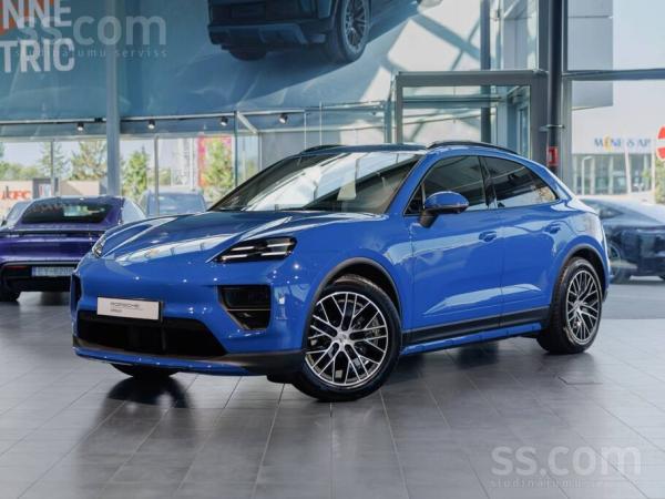 Blue Porsche Macan 2026 in Riga, with an engine capacity of 0.00 L and mileage of 3 thousand km for 90700 €, photo 1 on AUTOMOTO.COM.LV