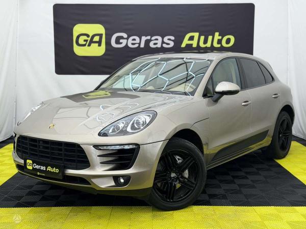 Brown Porsche Macan 2017 in Vilnius, with an engine capacity of 3.00 L and mileage of 82 thousand km for 27300 €, photo 1 on AUTOMOTO.COM.LV