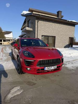 Red Porsche Macan 2018 in Pasvalys, with an engine capacity of 1.98 L and mileage of 41 thousand km for 28500 €, photo  on AUTOMOTO.COM.LV