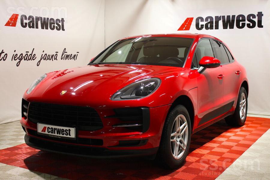 Red Porsche Macan 2020 in Riga, with an engine capacity of 2.00 L and mileage of 78 thousand km for 37000 €, photo 1 on AUTOMOTO.COM.LV