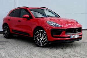 Sarkans Porsche Macan 2022 Kretinga, ar dzinēja tilpumu 2.89 L un nobraukumu 32 tūkst. km par 50899 €, foto  vietnē AUTOMOTO.COM.LV