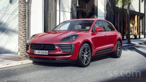 Sarkans Porsche Macan 2023 Rīga, ar dzinēja tilpumu 3.00 L un nobraukumu 17 tūkst. km par 65000 €, foto  vietnē AUTOMOTO.COM.LV
