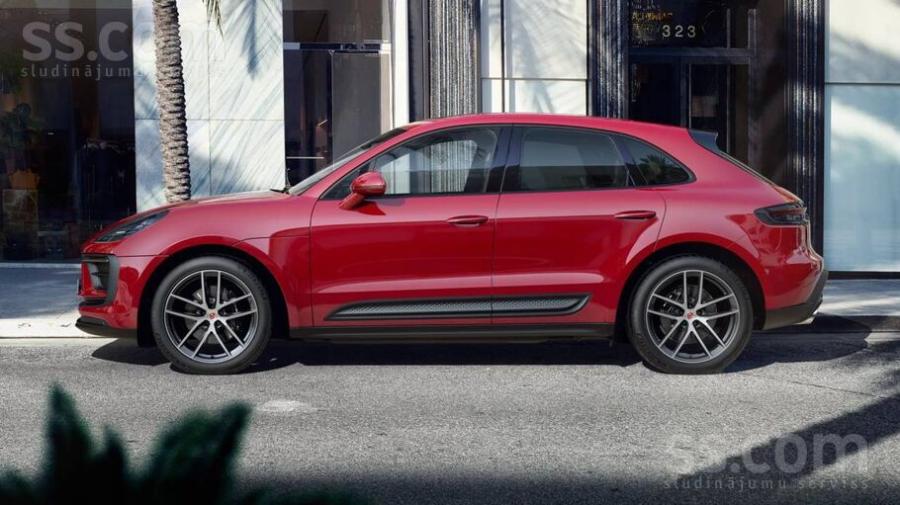 Red Porsche Macan 2023 in Riga, with an engine capacity of 3.00 L and mileage of 17 thousand km for 65000 €, photo 3 on AUTOMOTO.COM.LV