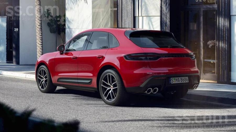 Red Porsche Macan 2023 in Riga, with an engine capacity of 3.00 L and mileage of 17 thousand km for 65000 €, photo 4 on AUTOMOTO.COM.LV