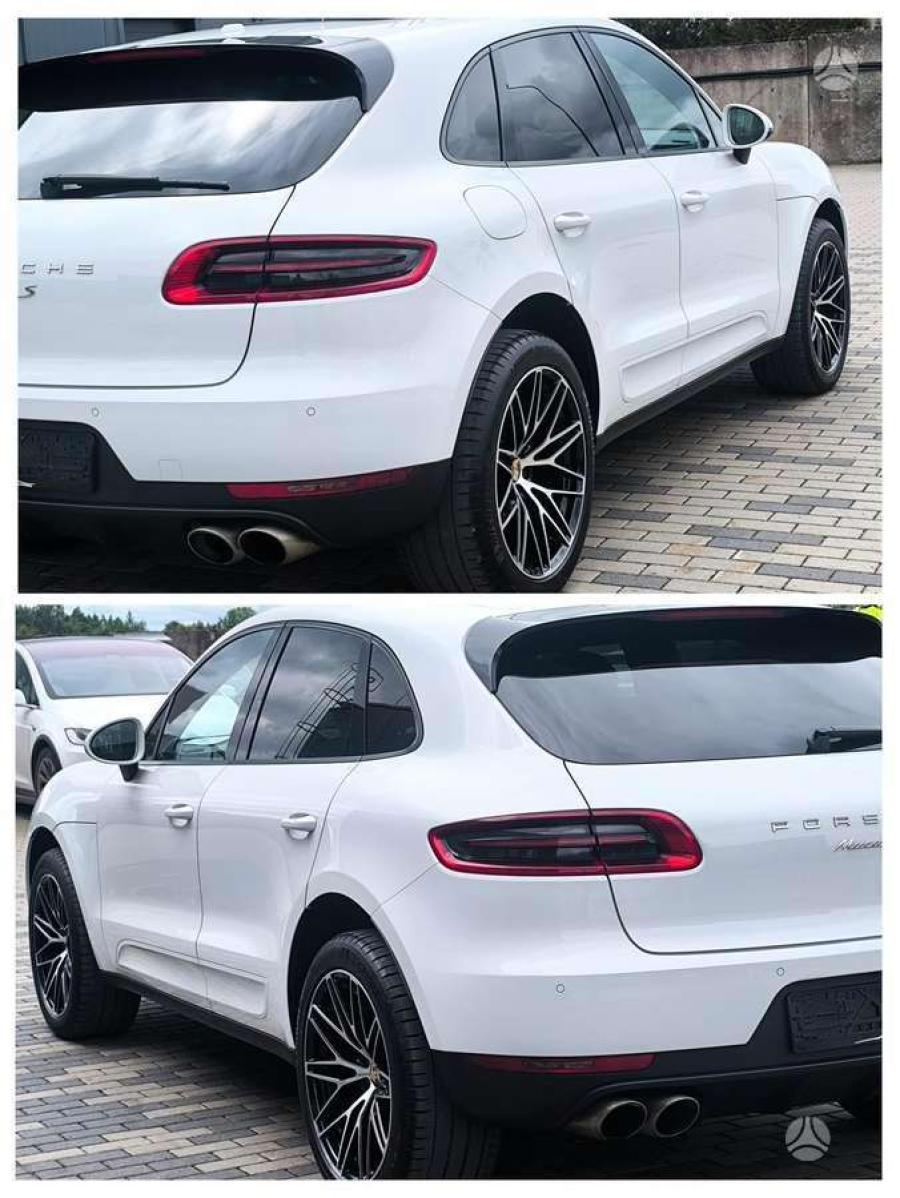 White Porsche Macan 2017 in Siauliai, with an engine capacity of 3.00 L and mileage of 190 thousand km for 23650 €, photo 5 on AUTOMOTO.COM.LV