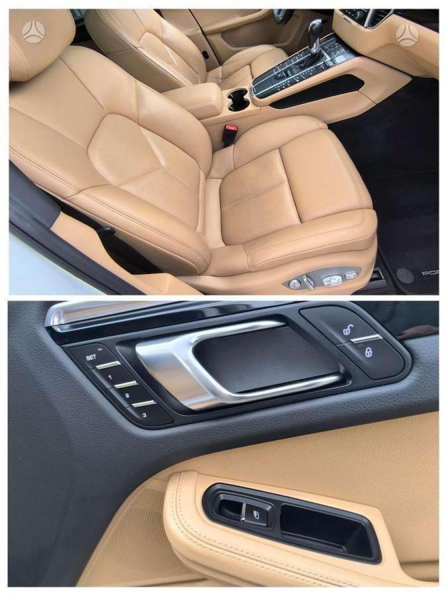 White Porsche Macan 2017 in Siauliai, with an engine capacity of 3.00 L and mileage of 190 thousand km for 23650 €, photo 8 on AUTOMOTO.COM.LV