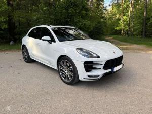 White Porsche Macan 2017 in Vilnius, with an engine capacity of 3.00 L and mileage of 88 thousand km for 29700 €, photo  on AUTOMOTO.COM.LV
