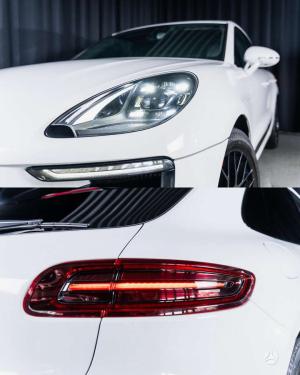 White Porsche Macan 2018 in Vilnius, with an engine capacity of 3.00 L and mileage of 77 thousand km for 37000 €, photo 9 on AUTOMOTO.COM.LV