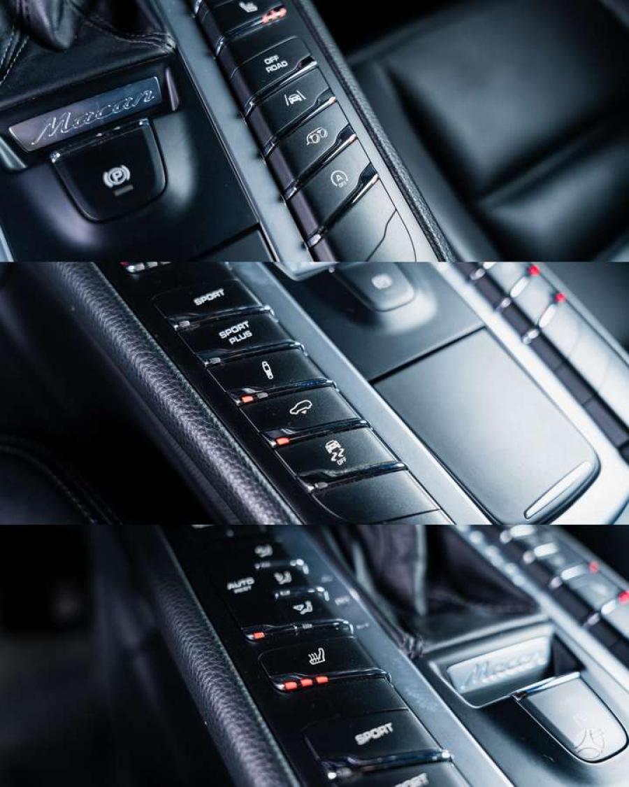 White Porsche Macan 2018 in Vilnius, with an engine capacity of 3.00 L and mileage of 77 thousand km for 37000 €, photo 29 on AUTOMOTO.COM.LV