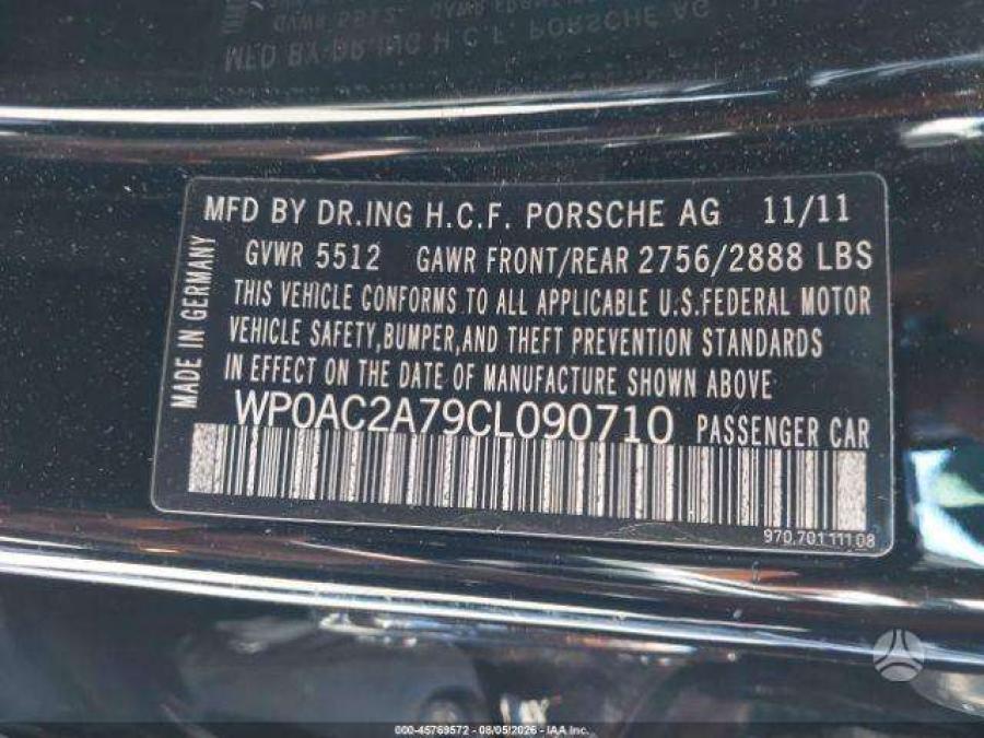 Melns Porsche Panamera 2012 Klaipėda, ar dzinēja tilpumu 0.00 L un nobraukumu 123 tūkst. km par 5500 €, foto 10 vietnē AUTOMOTO.COM.LV