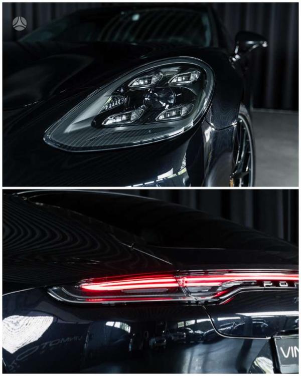 Black Porsche Panamera 2022 in Vilnius, with an engine capacity of 4.00 L and mileage of 12 thousand km for 104999 €, photo 9 on AUTOMOTO.COM.LV