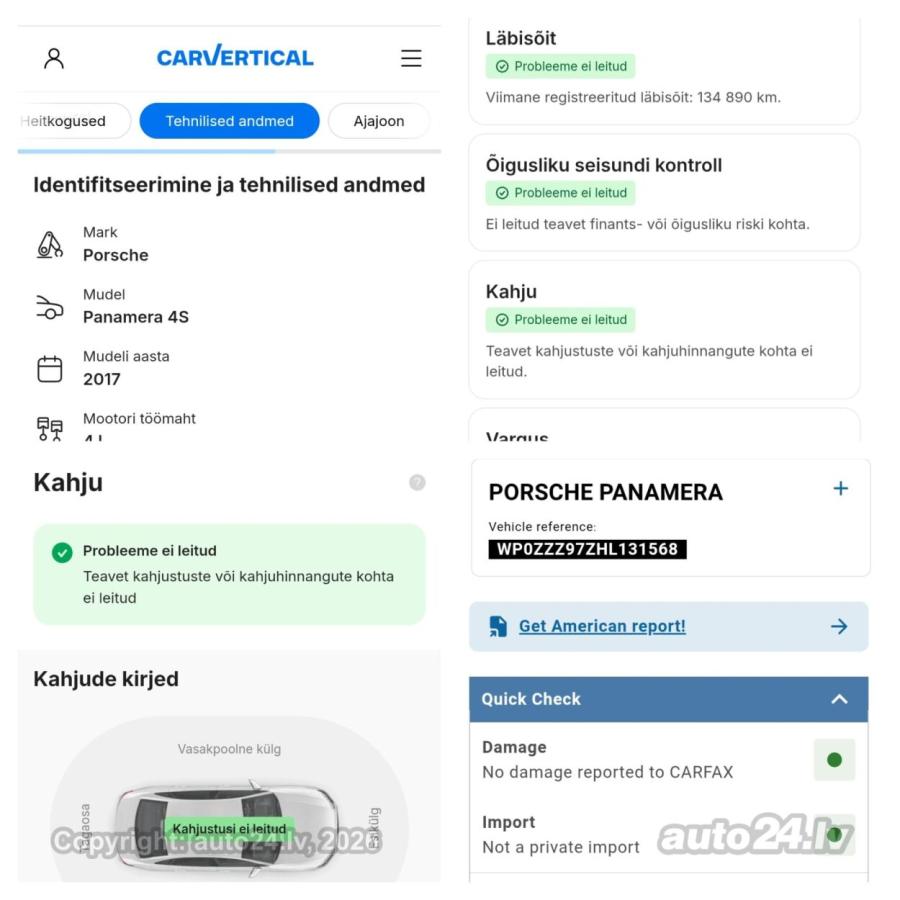 Grey Porsche Panamera 2017 in Tallinn, with an engine capacity of 4.00 L and mileage of 179 thousand km for 47990 €, photo 30 on AUTOMOTO.COM.LV