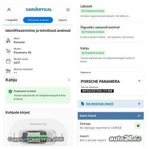 Pelēks Porsche Panamera 2017 Tallina, ar dzinēja tilpumu 4.00 L un nobraukumu 181 tūkst. km par 44990 €, foto 27 vietnē AUTOMOTO.COM.LV