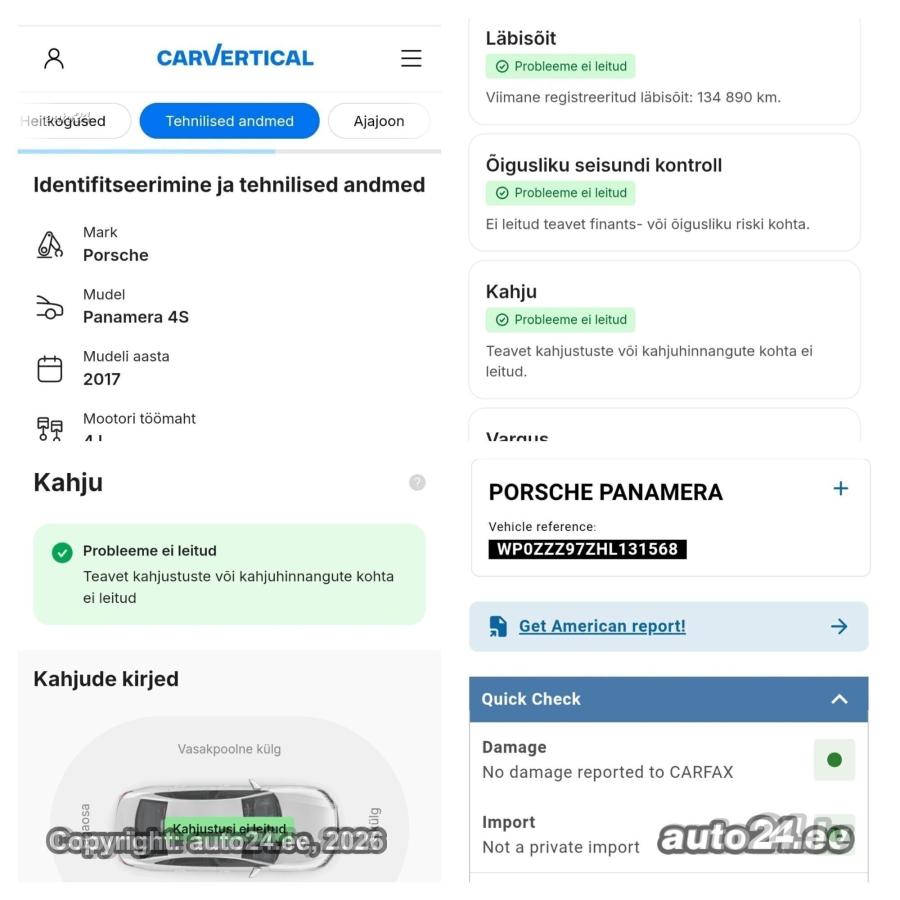 Pelēks Porsche Panamera 2017 Tallina, ar dzinēja tilpumu 4.00 L un nobraukumu 181 tūkst. km par 44990 €, foto 27 vietnē AUTOMOTO.COM.LV