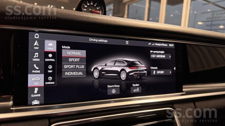 Pelēks Porsche Panamera 2018 Rīga, ar dzinēja tilpumu 2.90 L un nobraukumu 196 tūkst. km par 43500 €, foto 20 vietnē AUTOMOTO.COM.LV