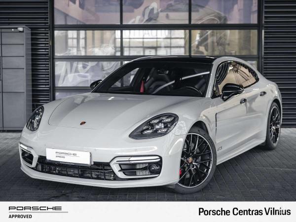 Grey Porsche Panamera 2021 in Vilnius, with an engine capacity of 4.00 L and mileage of 86 thousand km for 89911 €, photo 1 on AUTOMOTO.COM.LV
