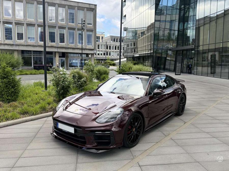 Sarkans Porsche Panamera 2021 Viļņa, ar dzinēja tilpumu 4.00 L un nobraukumu 37 tūkst. km par 62900 €, foto 5 vietnē AUTOMOTO.COM.LV