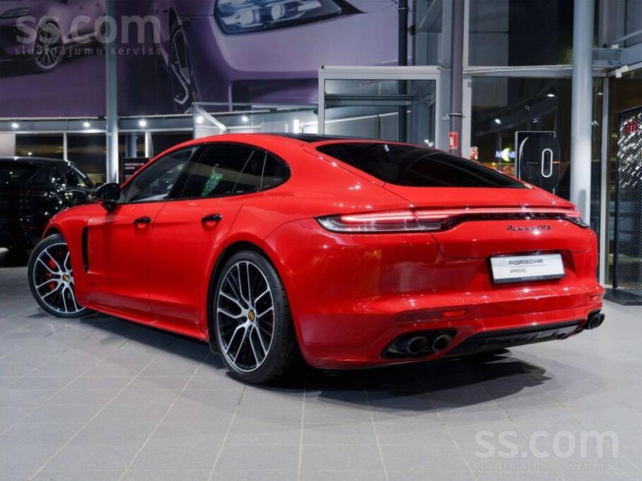 Red Porsche Panamera 2022 in Riga, with an engine capacity of 4.00 L and mileage of 60 thousand km for 86900 €, photo 10 on AUTOMOTO.COM.LV