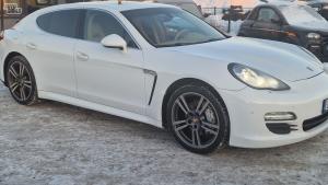 White Porsche Panamera 2013 in Kretinga, with an engine capacity of 4.80 L and mileage of 162 thousand km for 20999 €, photo 4 on AUTOMOTO.COM.LV