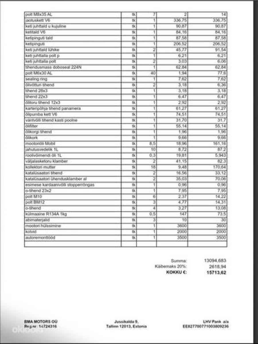 Белый Порше Панамера 2013 в Таллин, объемом двигателя 0.31 л и пробегом 0 тыс. км за 19900 €, фото 7 на AUTOMOTO.COM.LV