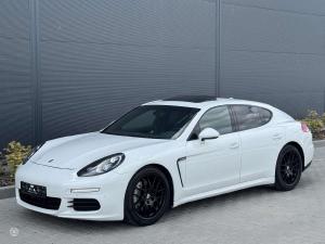 White Porsche Panamera 2014 in Vilnius, with an engine capacity of 3.60 L and mileage of 139 thousand km for 17950 €, photo  on AUTOMOTO.COM.LV