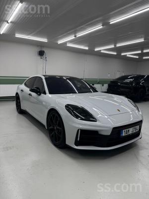 White Porsche Panamera 2025 in Riga, with an engine capacity of 3.00 L and mileage of 8 thousand km for 88500 €, photo 6 on AUTOMOTO.COM.LV