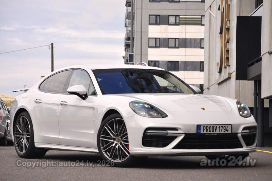 White Porsche Panamera 2017 in Tallinn, with an engine capacity of 4.00 L and mileage of 44 thousand km for 59900 €, photo 1 on AUTOMOTO.COM.LV