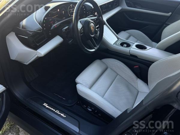 Black Porsche Taycan 2020 in Riga, with an engine capacity of 0.00 L and mileage of 61 thousand km for 49900 €, photo 6 on AUTOMOTO.COM.LV